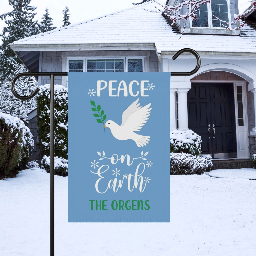 Customizable Peace On Earth Dove Garden Flag – Compass Gift Shop