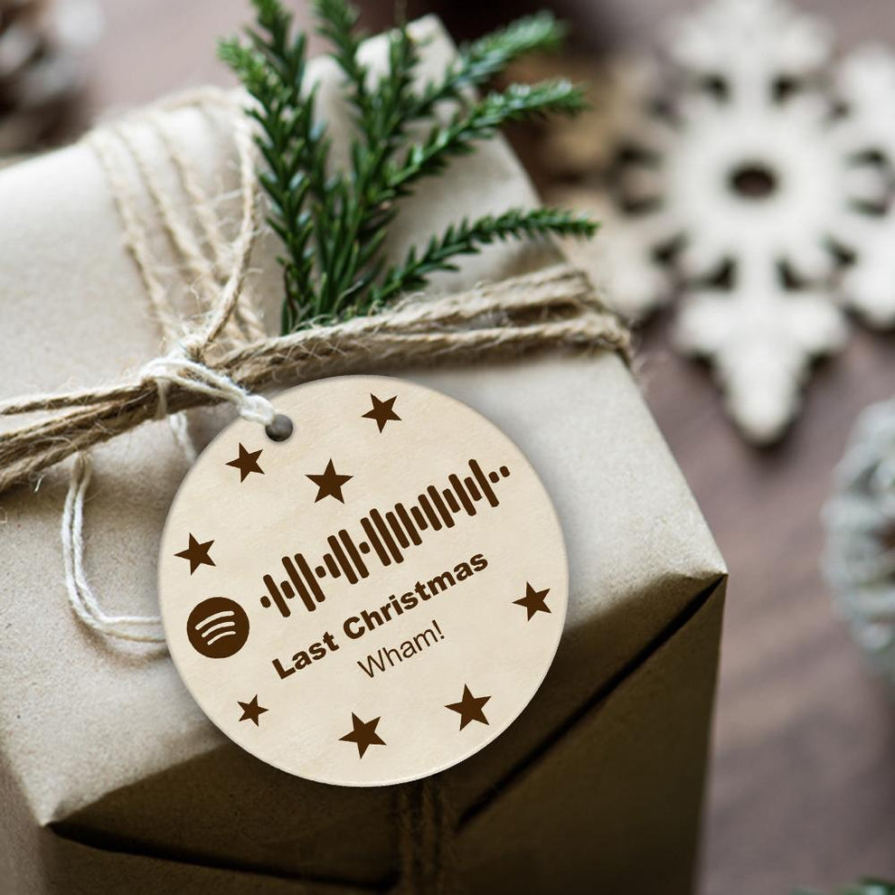 Custom Engraved Ornament Spotify Song Code Christmas Gift – Compass ...